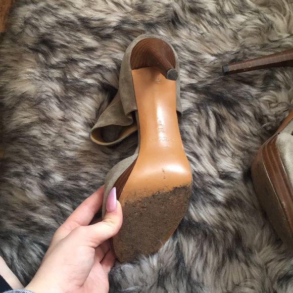 Coach | Shoes | Coach Leather And Suede Cut Out Heels | Poshmark